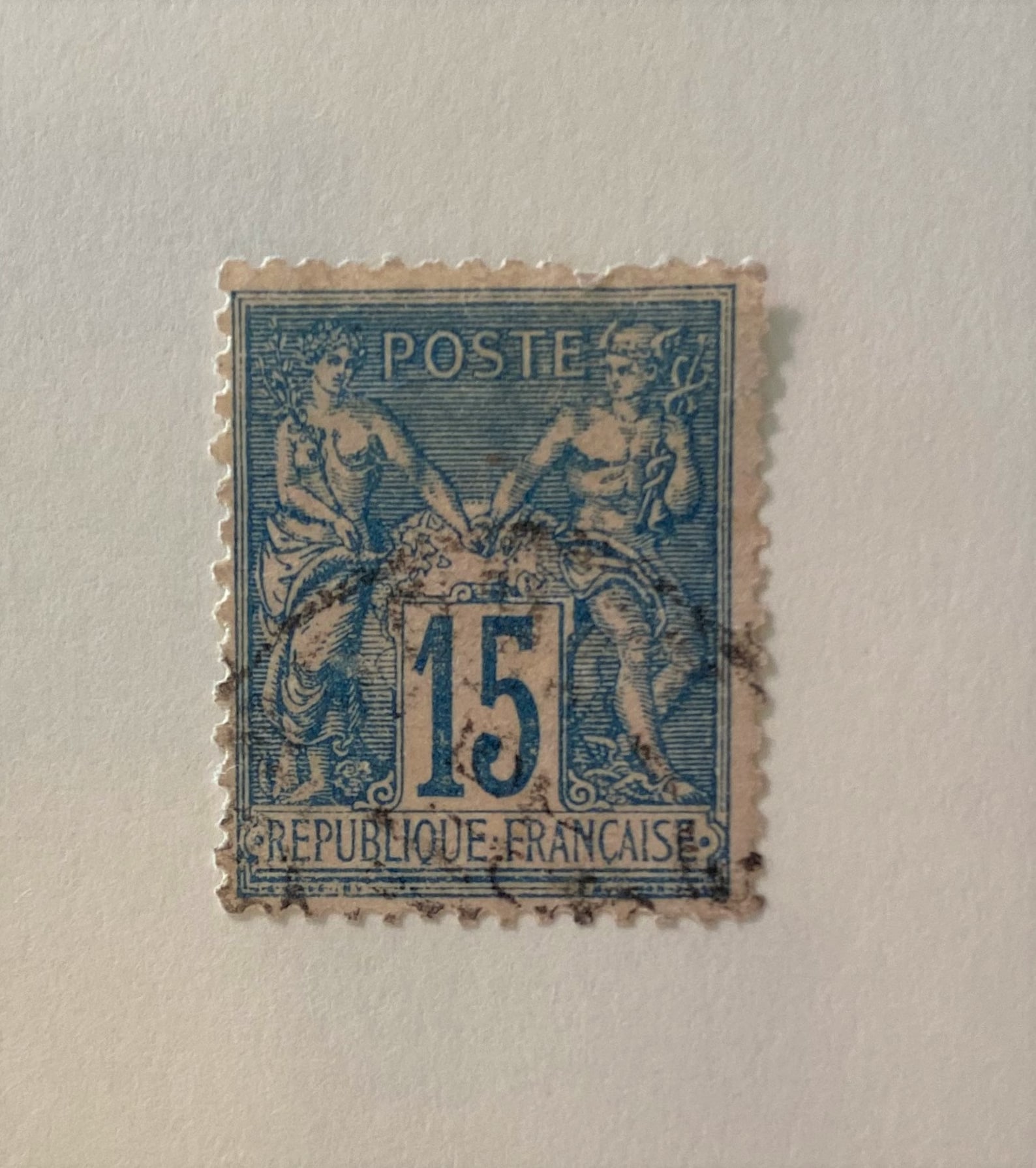 FRANCE Timbre-poste; vintage Retro Français POSTES République Française ...