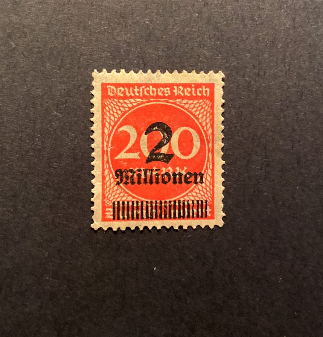 Reduced Weimar Republic 2 Millionen Overprint Stamp: 1923 ...