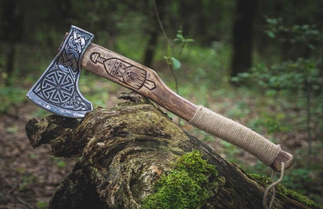 Slavic Axe PERUN, Battle Axe, Hand Forged Axe, War Axe, Goft Axe ...