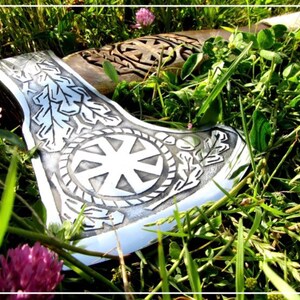 Viking Axe OAK, Battle Axe, Hand Forged Axe, War Axe, Goft Axe ...