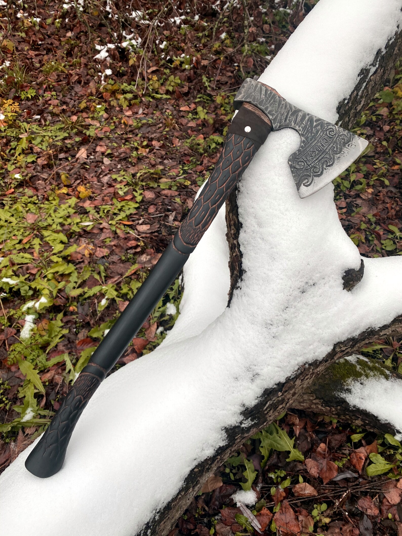 Engraved Viking axe WOLF Viking axe personalised hatchet | Etsy