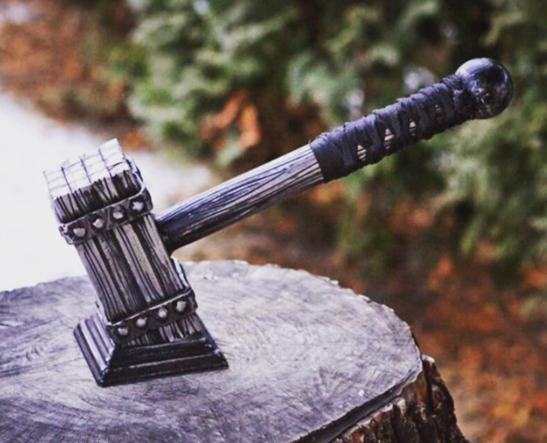 Thor Hammer Hand Forged Bushcraft Tool Scandinavian Viking - Etsy