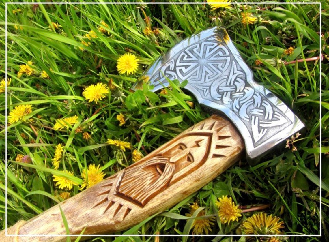 Slavic axe PERUN Battle axe hand forged axe war axe goft | Etsy