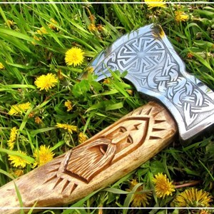 Slavic Axe PERUN, Battle Axe, Hand Forged Axe, War Axe, Goft Axe ...