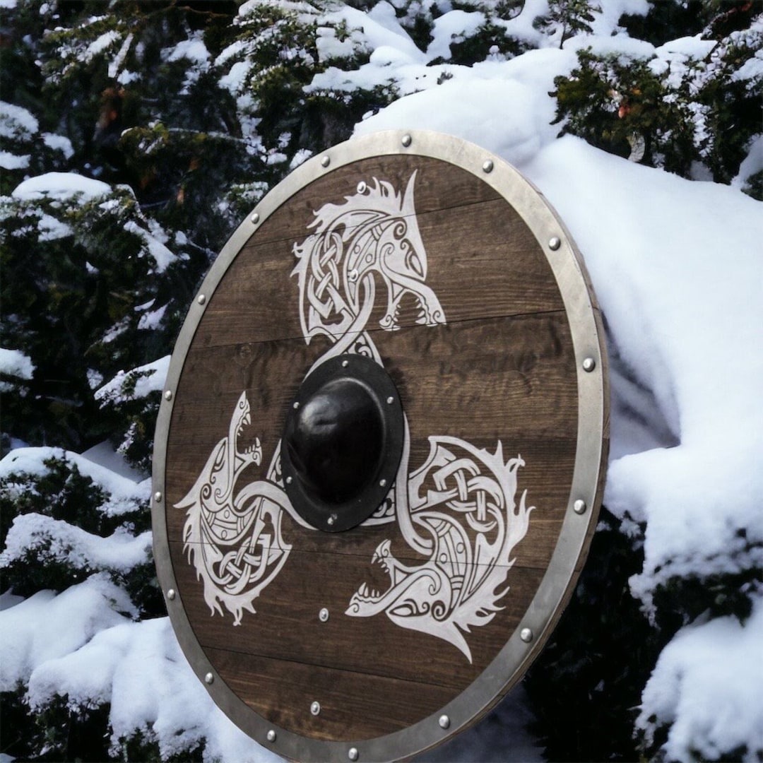 Triple Wolf Shield, Viking Shield, Nordic Armour, Viking Armour, Viking ...