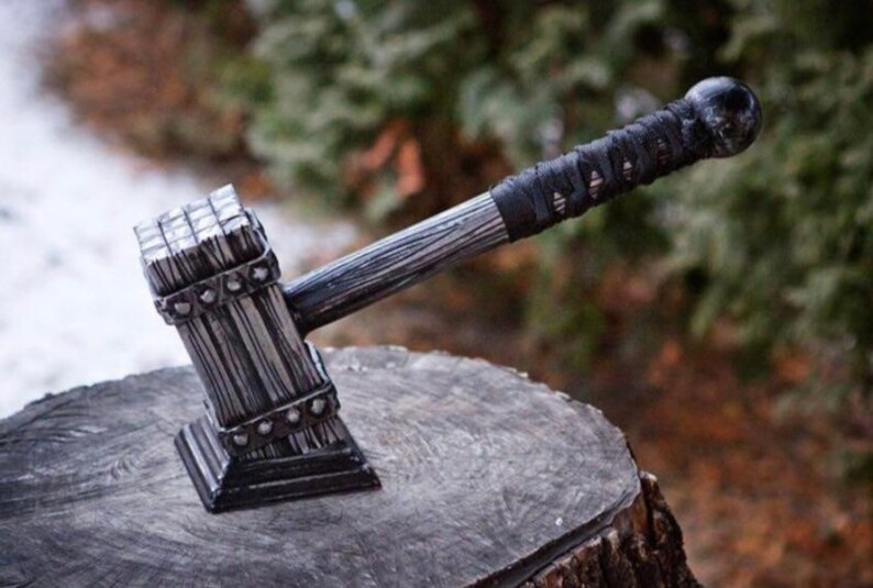 Thor Hammer Hand Forged Bushcraft Tool Scandinavian Viking - Etsy
