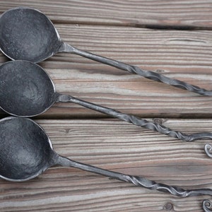 Viking Forged Spoon, Medieval Fork, Hand Forged Fork, Viking Fork ...