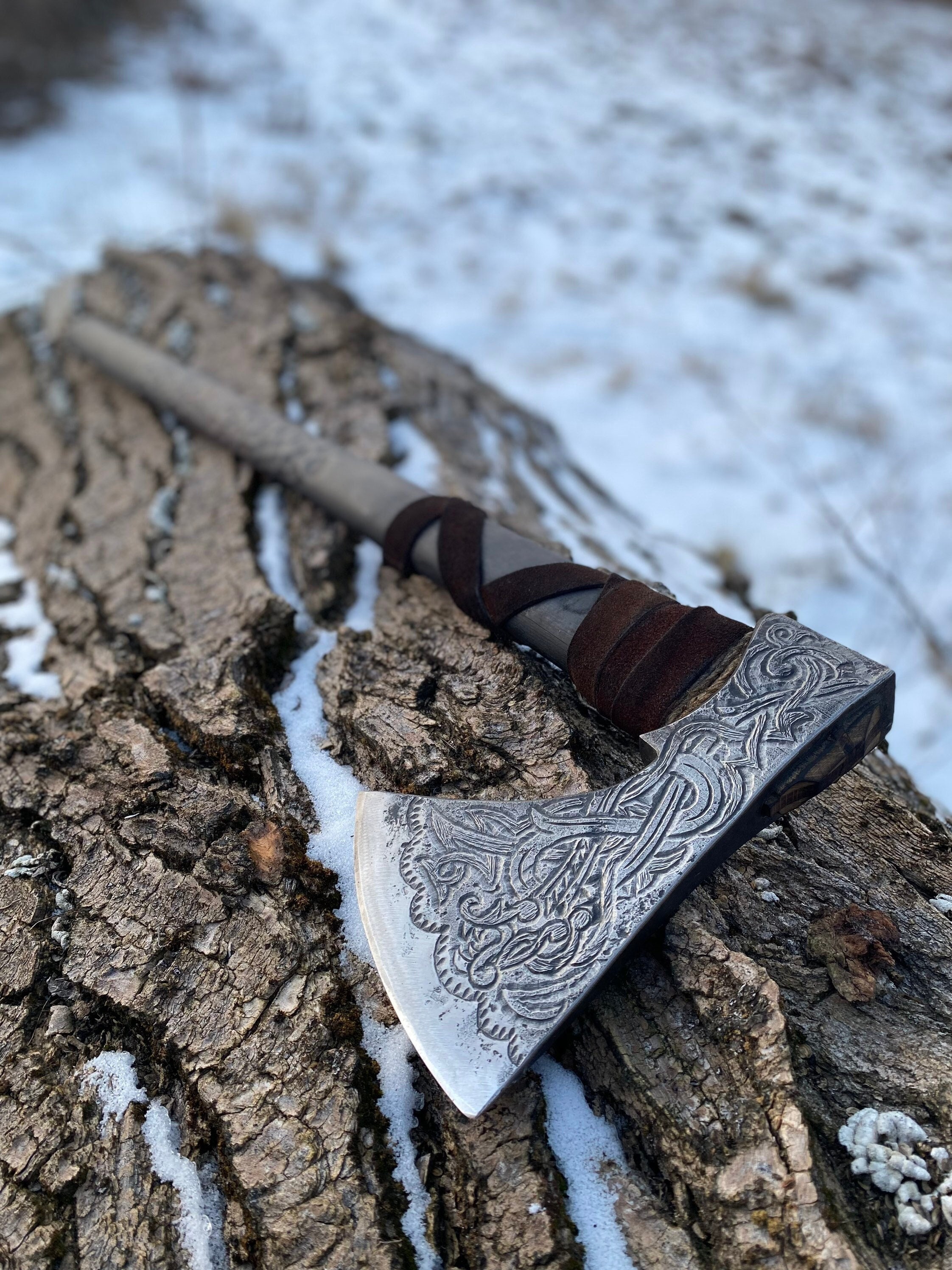 Viking Throwing Axe Engraved Axe Battle Ready Axe Hand | Etsy