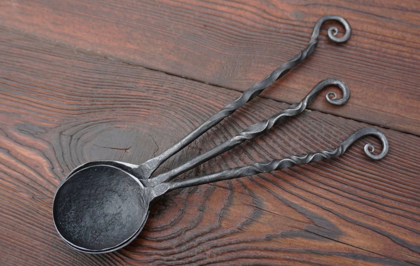 Viking Forged Spoon Medieval Fork Hand Forged Fork Viking - Etsy