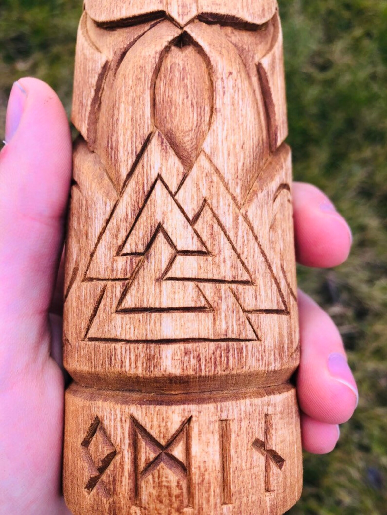 ODIN statue woodcarved statue norse paganism odin idol | Etsy