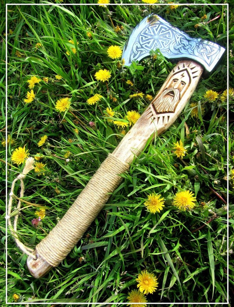 Slavic Axe PERUN Battle Axe Hand Forged Axe War Axe Goft | Etsy