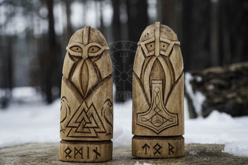 Odin and Thor set Viking gods norse mythology norse gods | Etsy