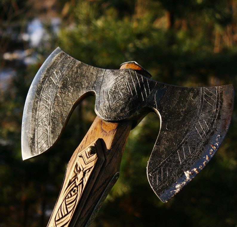 FULLY CUSTOM axe personalized axe double sided axe viking | Etsy