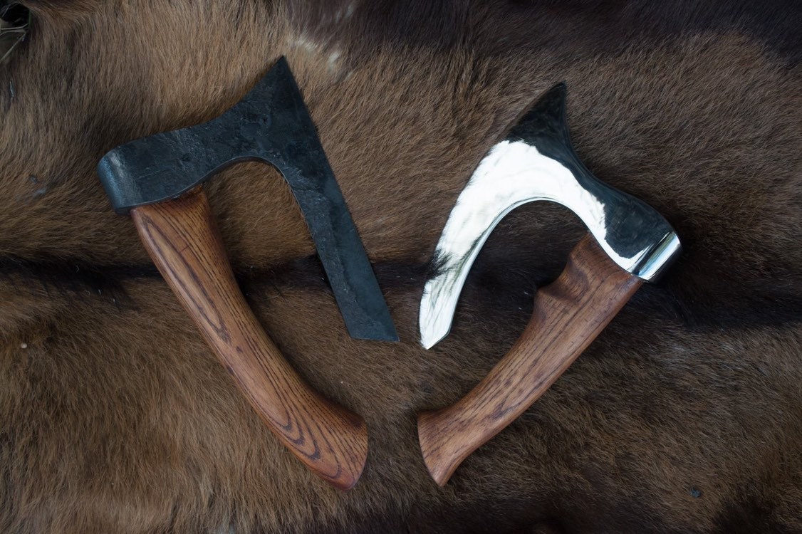 Bearded viking fist axe in a leather case handmade axe with | Etsy