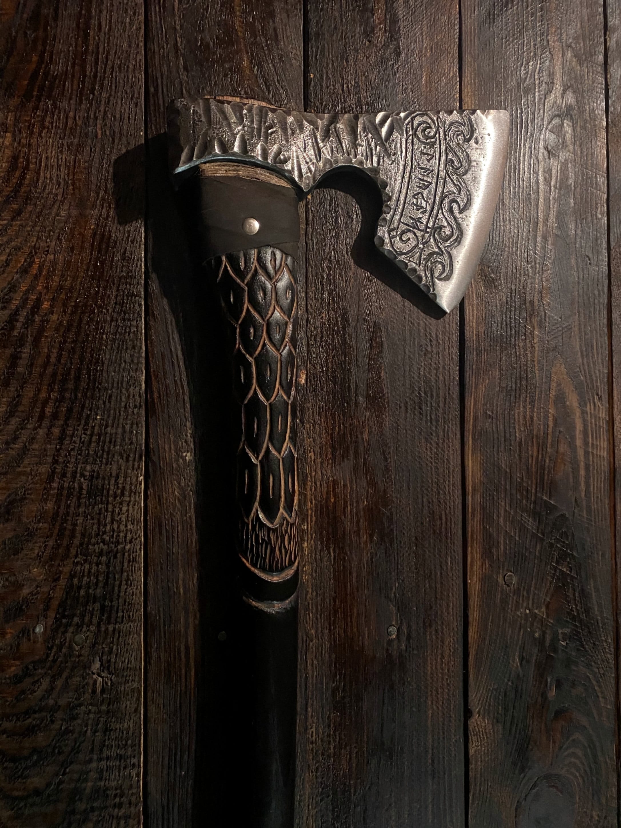 Engraved Viking axe WOLF Viking axe personalised hatchet | Etsy