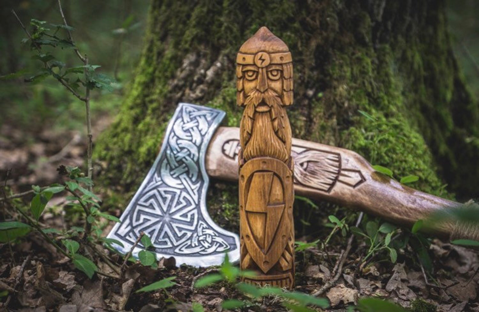 Slavic Axe PERUN Battle Axe Hand Forged Axe War Axe Goft | Etsy