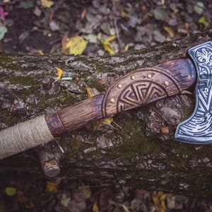Hand Forged Axe THOR, Viking Axe, Personalised Hatchet, Viking Hatchet ...
