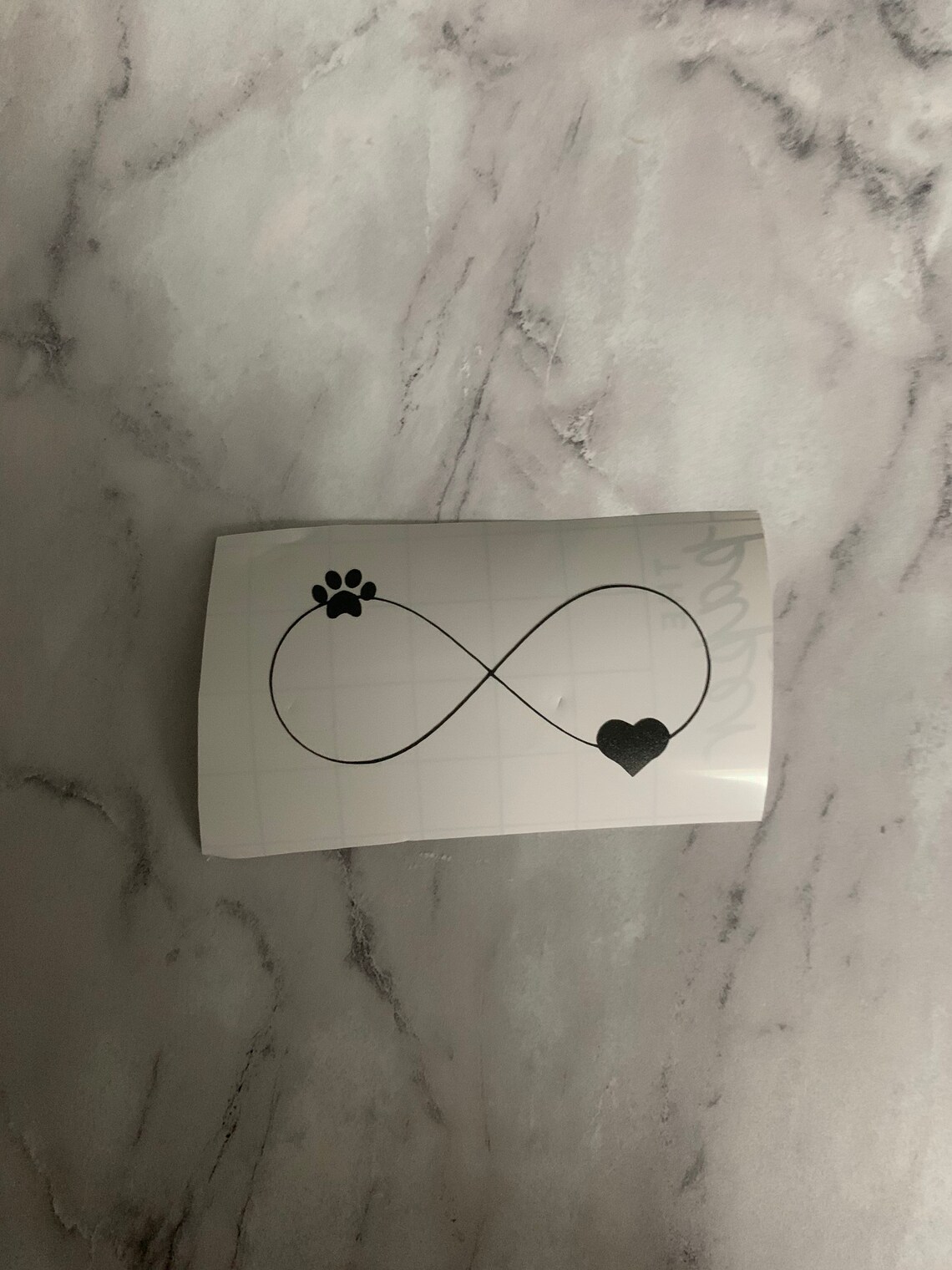 Infinity Sign With Paw Print and Heart Decal! Free Shipping! Perfect ...
