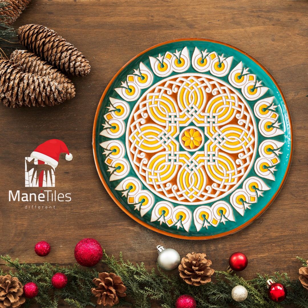 Armenian Decor Colorful Ceramic Plate Wall Hanging Plate Ceramic ...