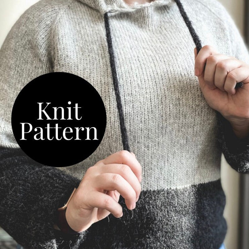 Knit Hoodie Pattern - Etsy