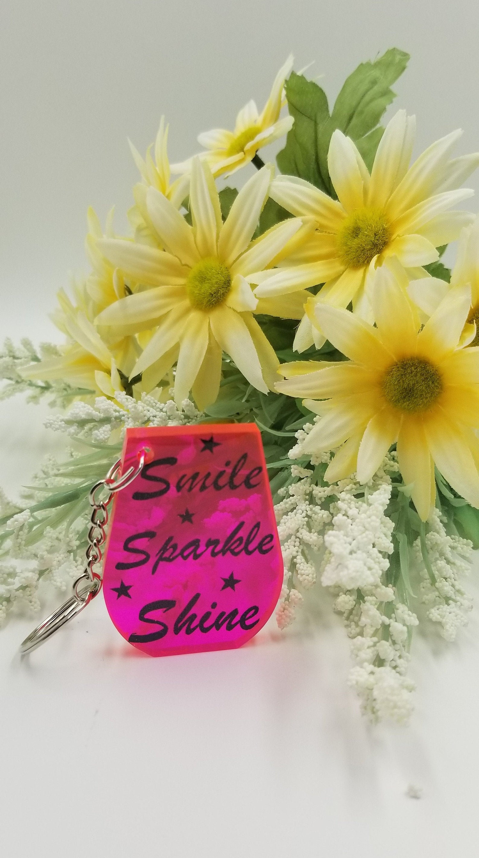 Smile. Sparkle. Shine Keychain. Gift for Her. Gift for Him. - Etsy UK