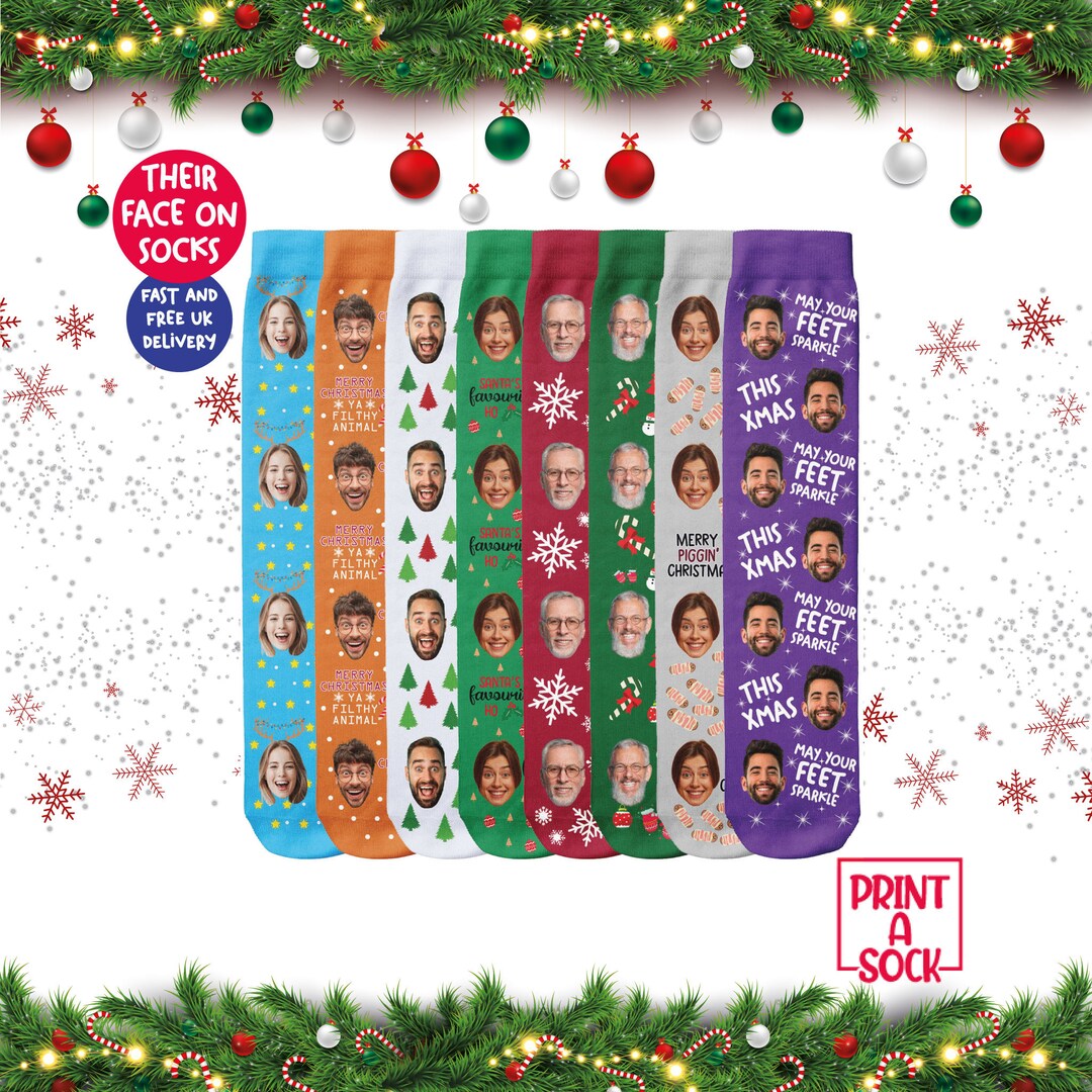 Custom Face Christmas Socks - A Unique Personalised Gift for a Cosy ...