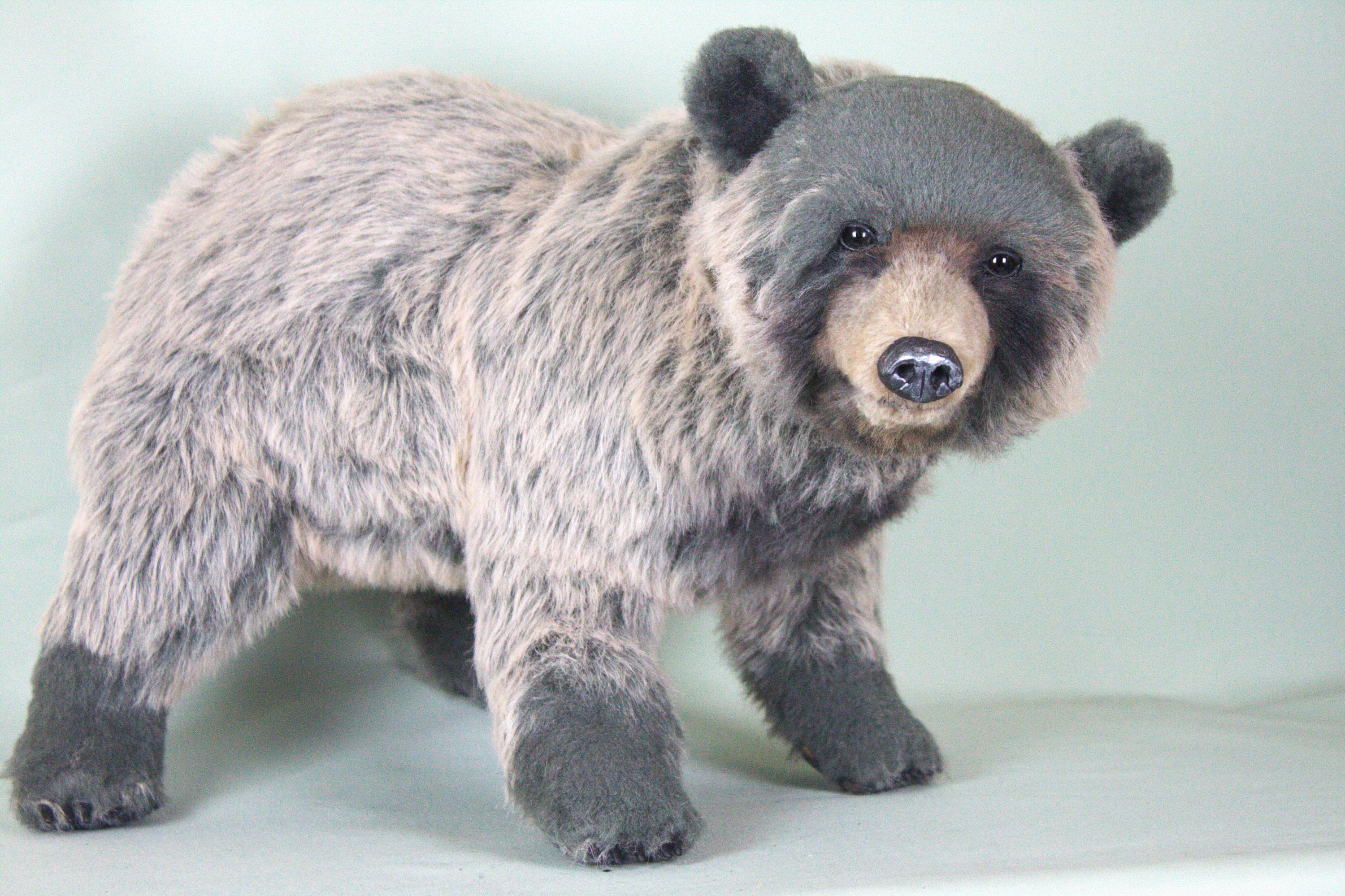 Handmade Realistic Grey/Brown Grizzly Bear / Original Design - Etsy 日本