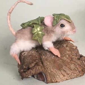 Realistic Handmade Brown Mouse With Leaf Armor/ Original Artist Design ...