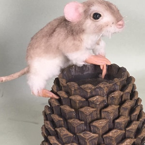 Realistic Handmade Brown Mouse With Leaf Armor/ Original Artist Design ...