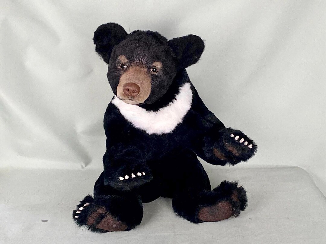 Realistic Moon Bear / Soft Sculpture / Faux Fur Plushie Plush Totem ...