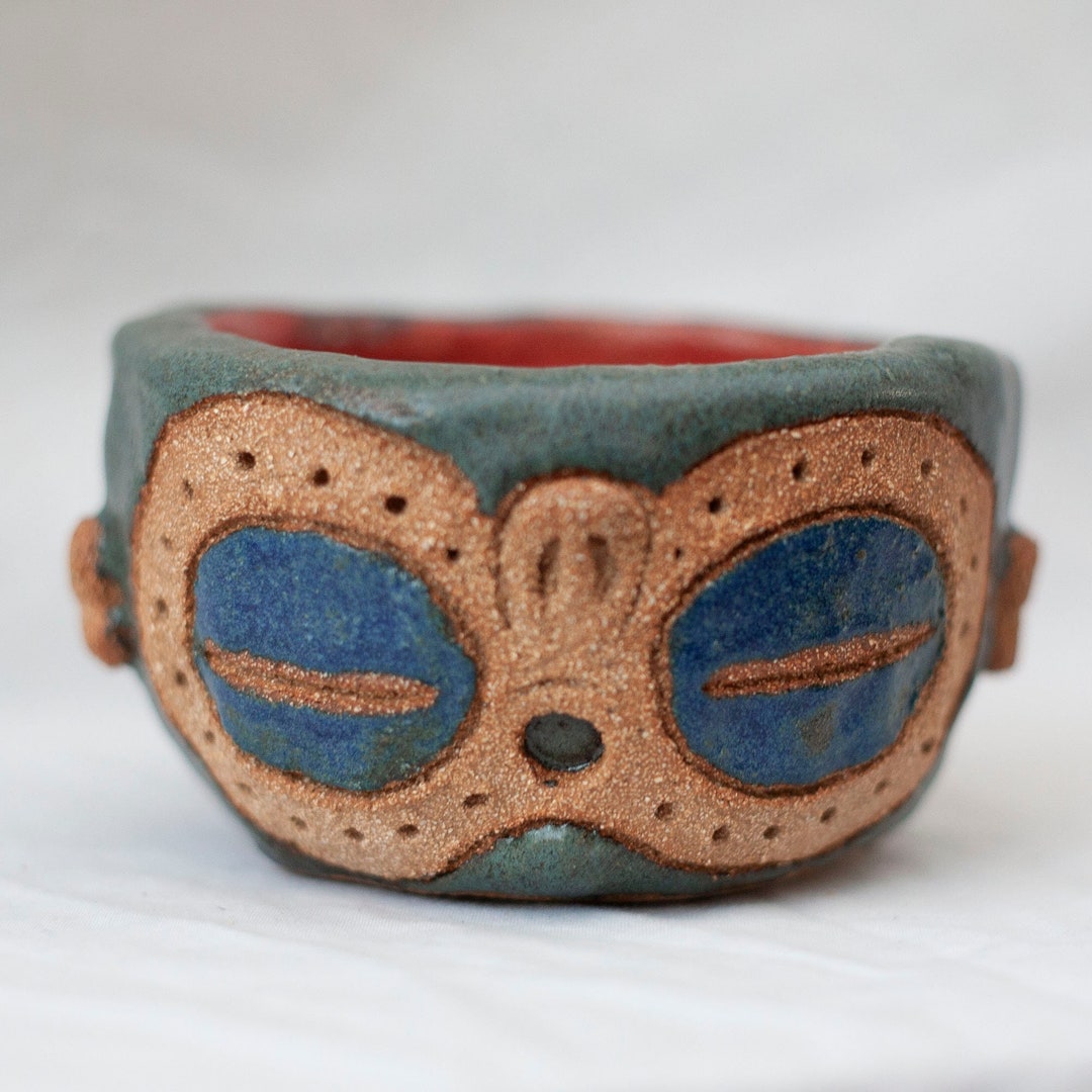 Unique Hand-made Stoneware Face Pot - Etsy