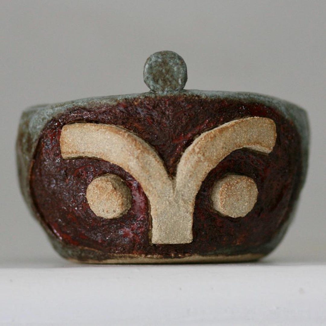 Unique Hand-made Stoneware Face Pot - Etsy
