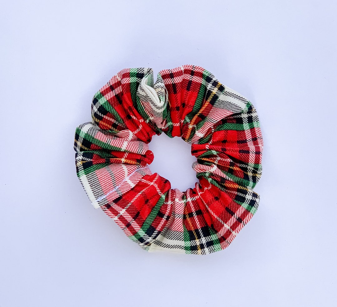 Festive Plaid Scrunchie - Etsy