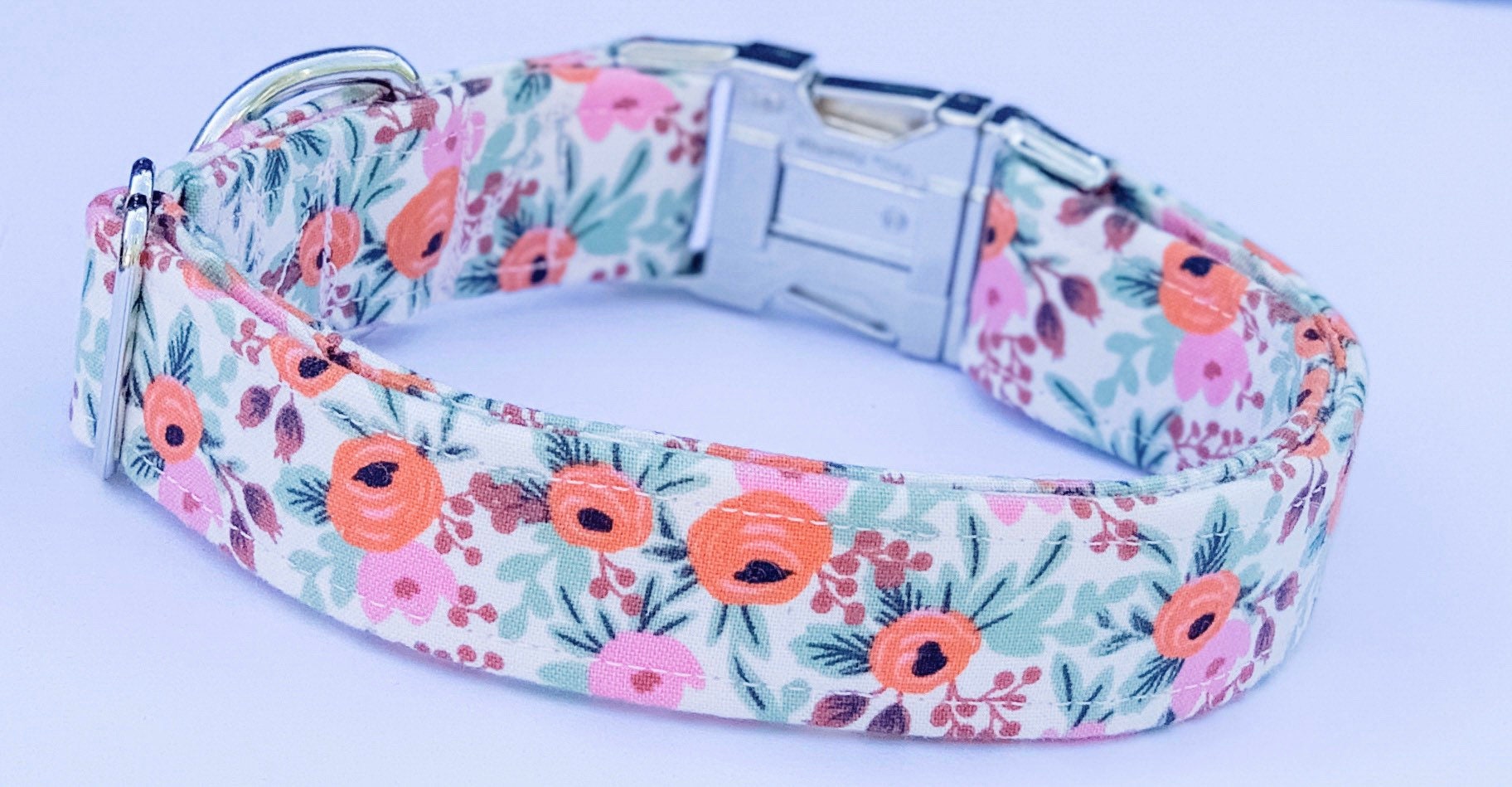 Rosa Blush Rifle Paper Dog Collar - Etsy