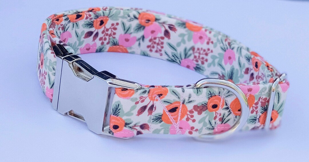 Rosa Blush Rifle Paper Dog Collar - Etsy