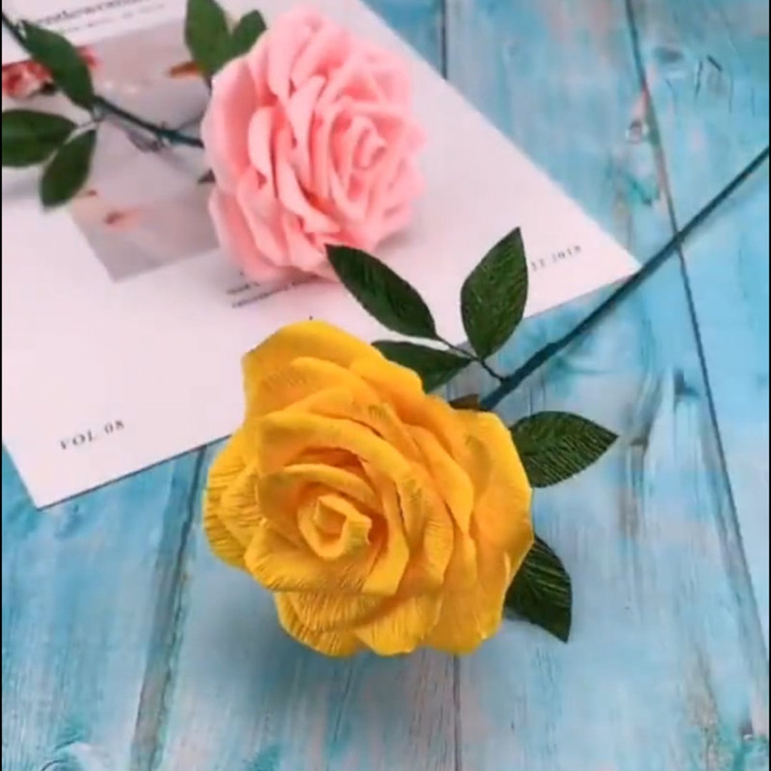 Crafting Magical Roses: Crepe Paper Flower Tutorial for Enchanting ...
