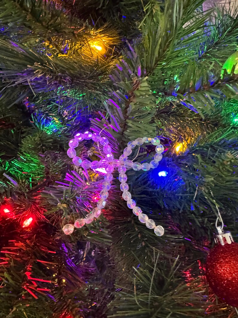 Bow Christmas Tree & Holiday Beaded Ornaments | Girly, Coquette, Anthro ...
