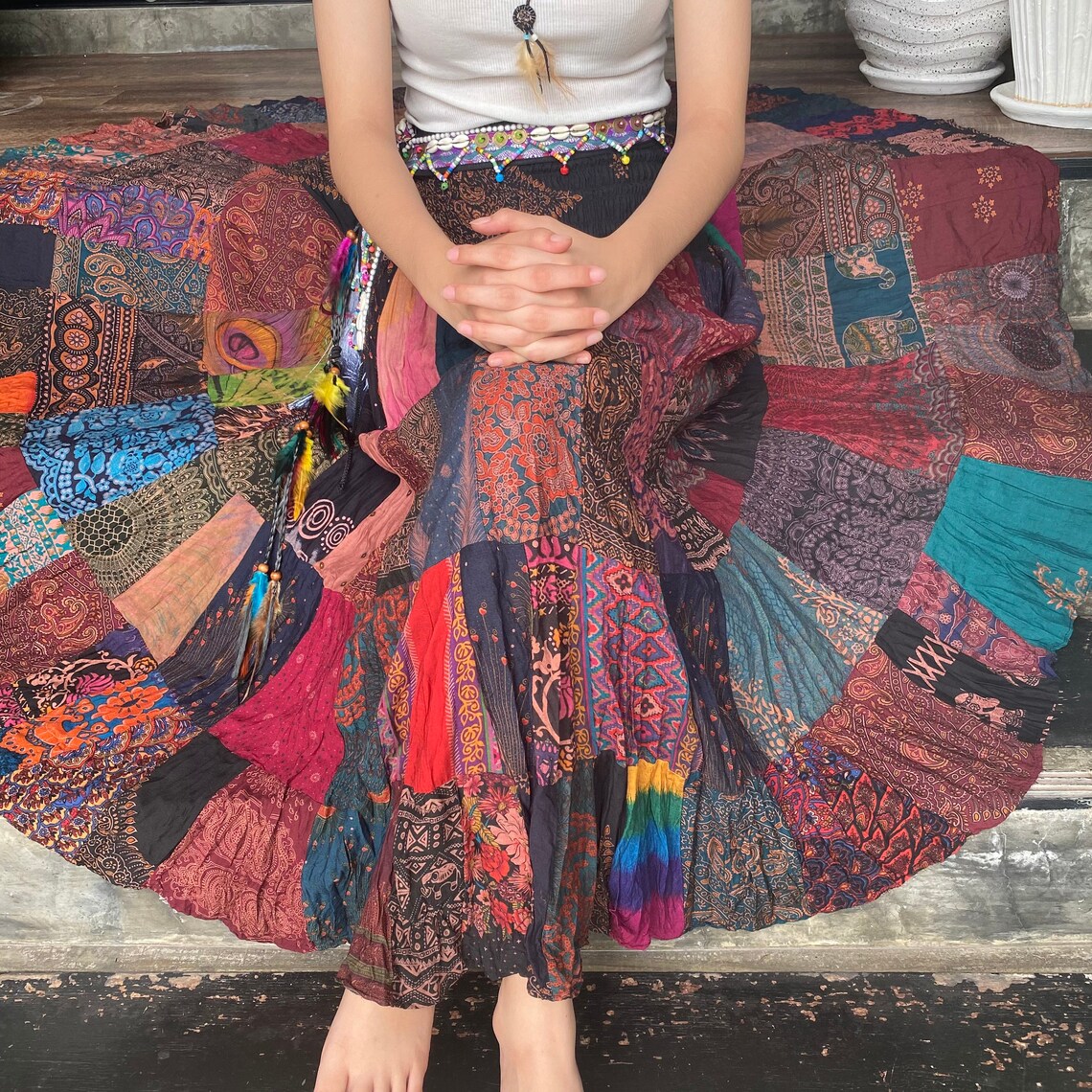 Boho Rock Boho RockBoho Patchwork RockHippie RockLanger - Etsy.de