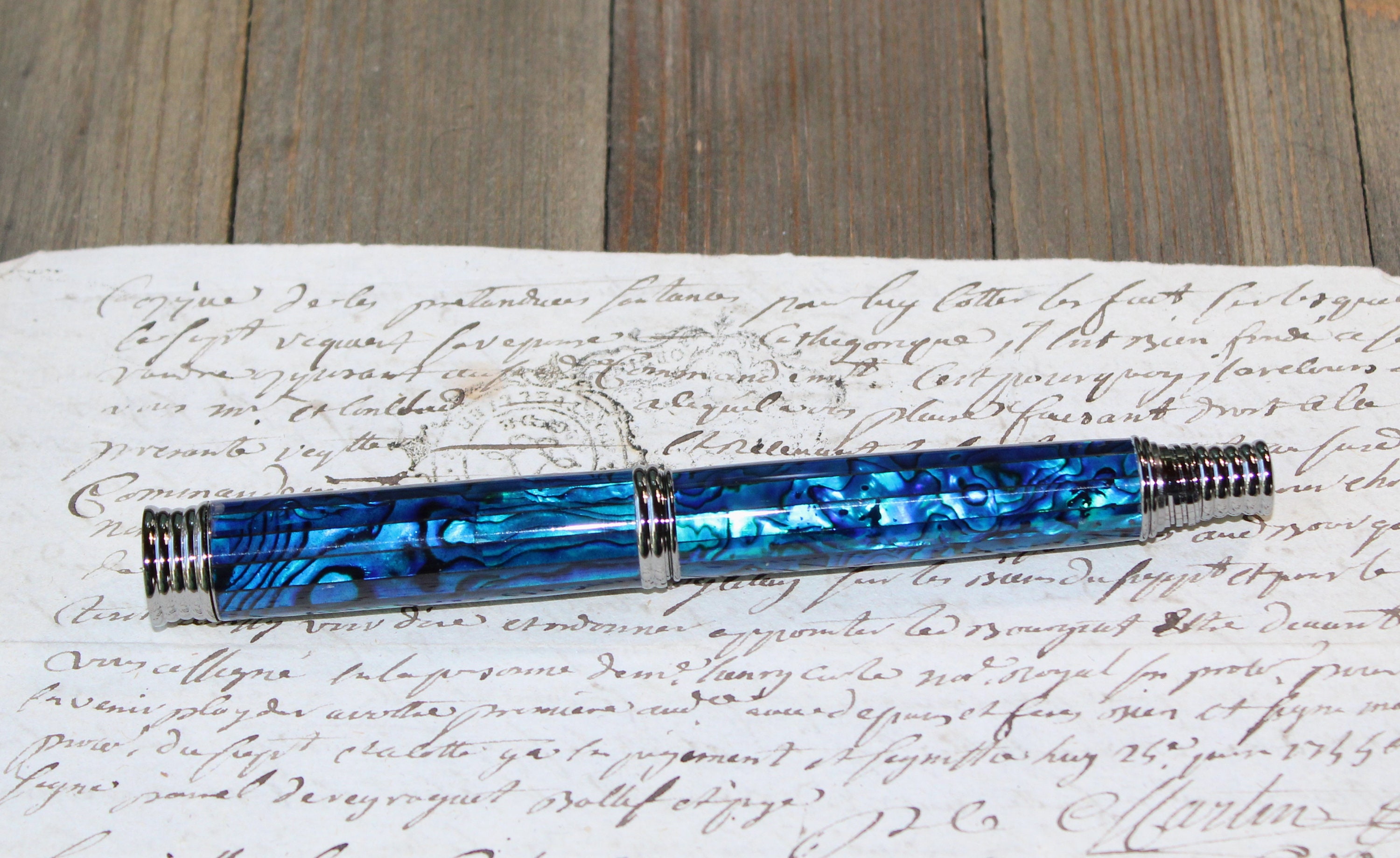 Jr. Morgan Sapphire Paua Abalone Shell Pen - Etsy