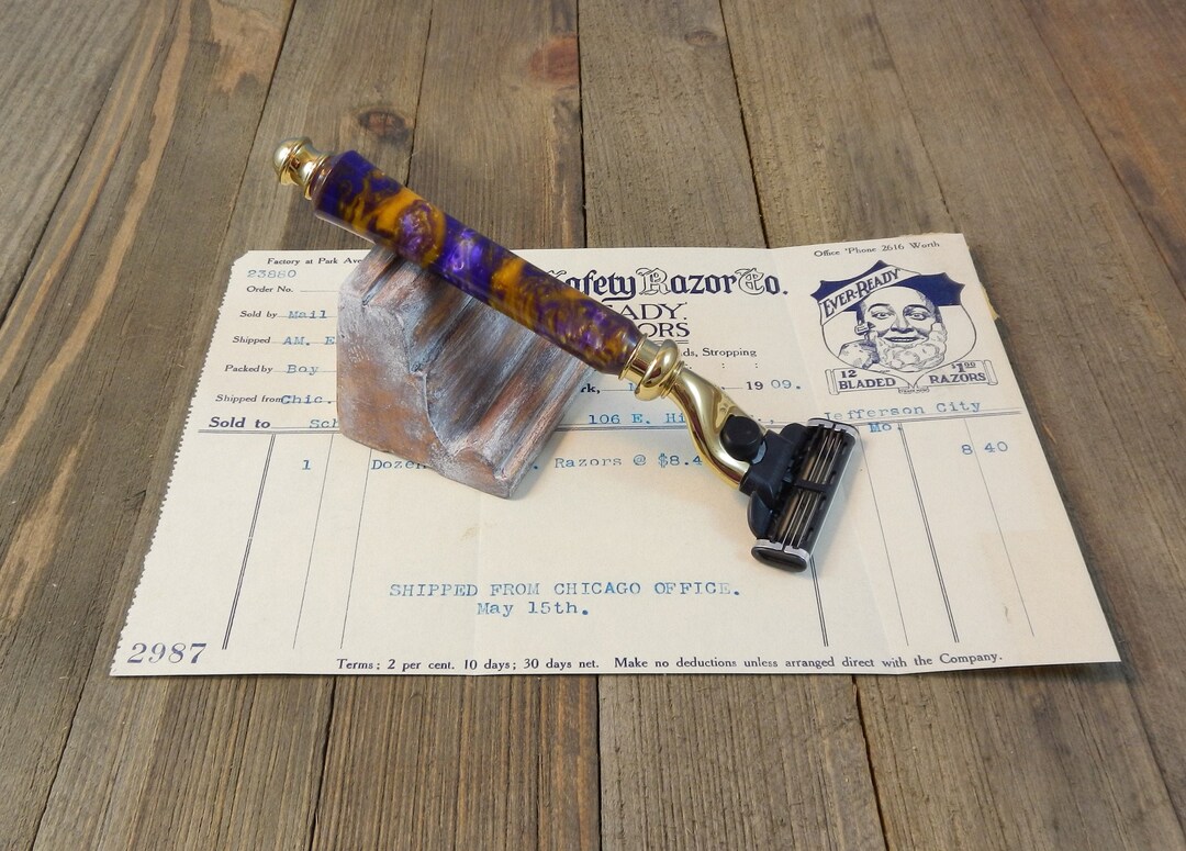 Gillette Louisiana Purple and Gold Mach 3 Razor - Etsy
