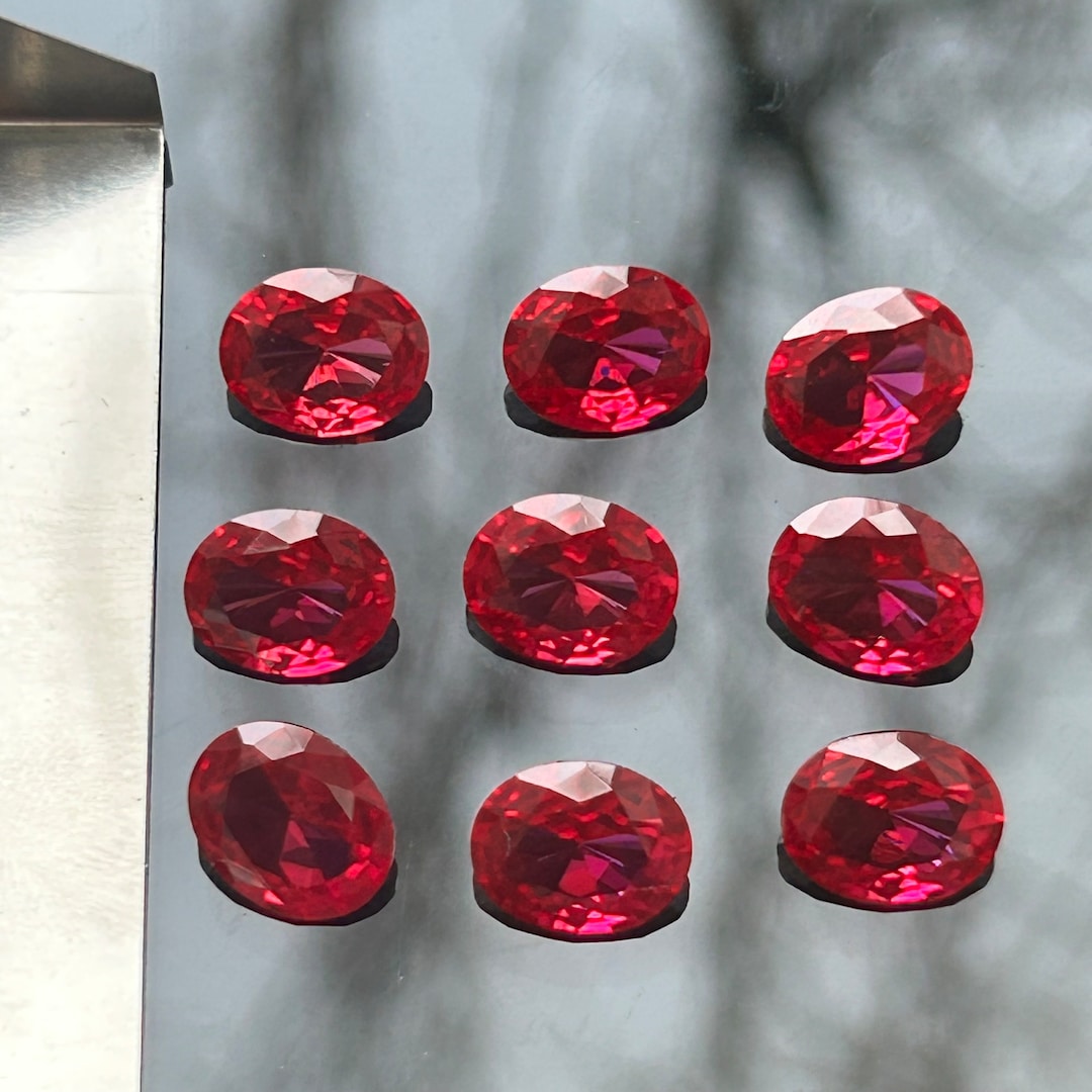 Ruby Pink Color AAA Quality Cubic Zirconia Oval Shape Imitation Pink ...