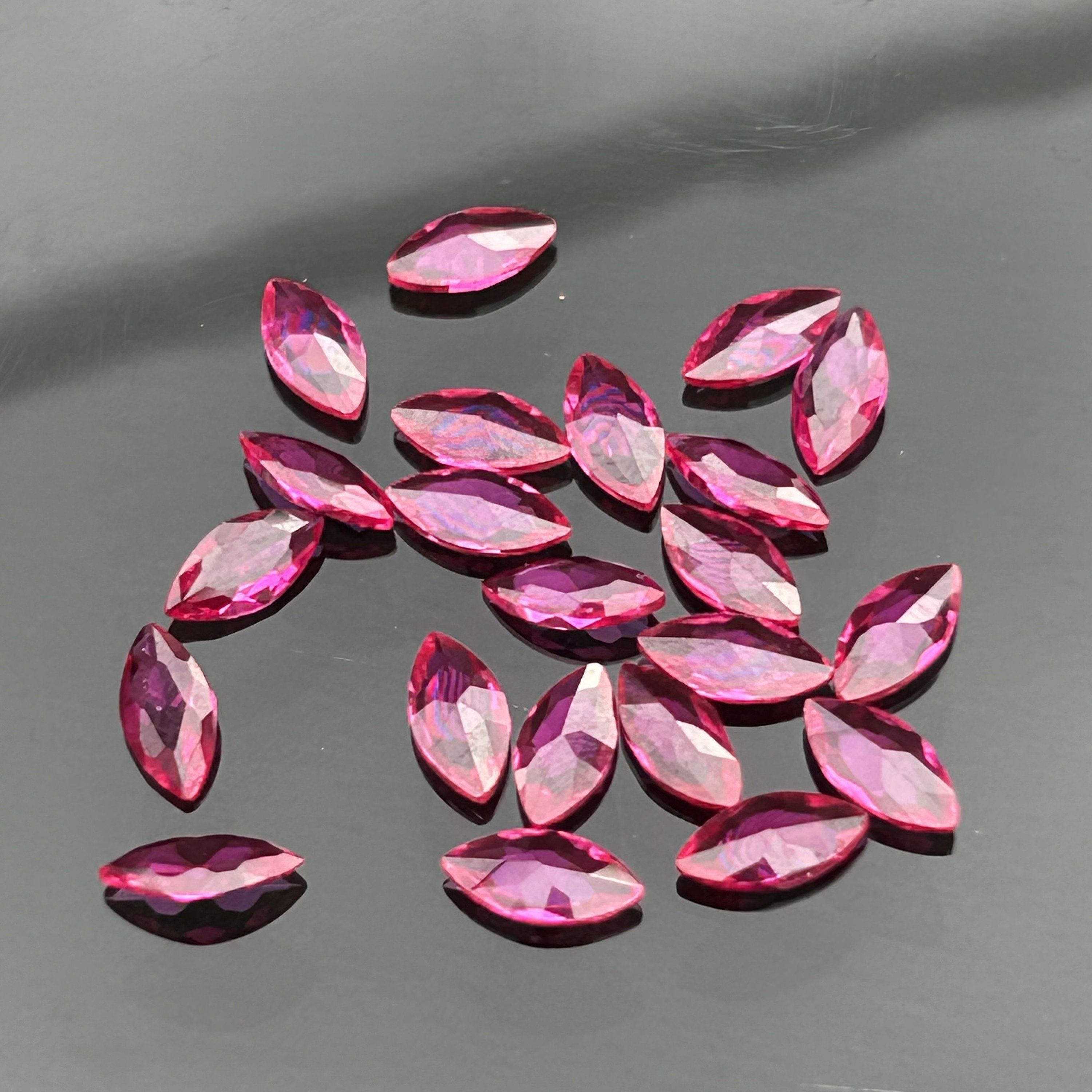 Pink Ruby Color Marquise Shape Cubic Zirconia AAAAA Quality Imitation ...