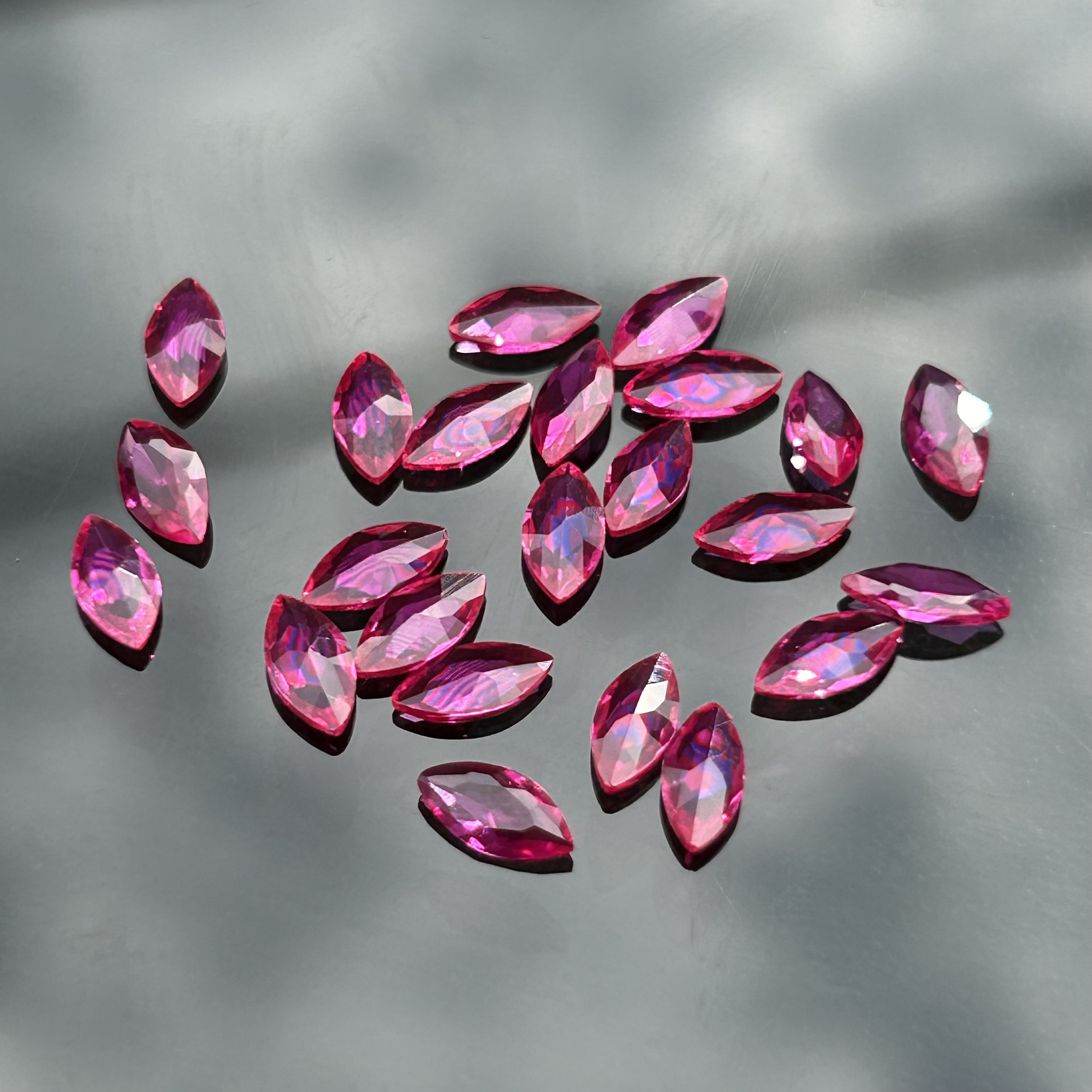 Pink Ruby Color Marquise Shape Cubic Zirconia AAAAA Quality Imitation ...