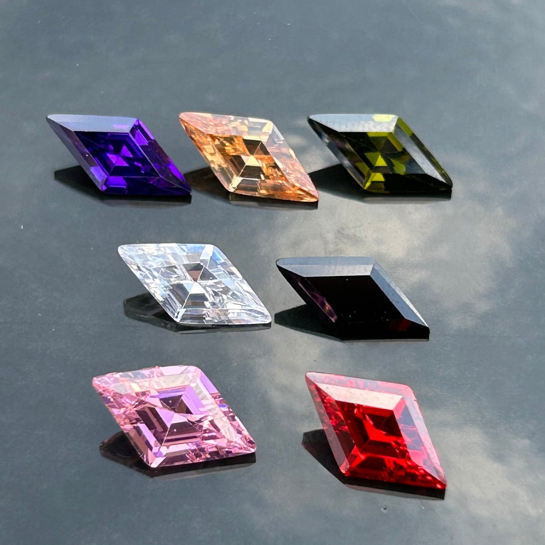 Multi 7 Color Kite Shape Cubic Zirconia AAA Quality 1pc per Color ...