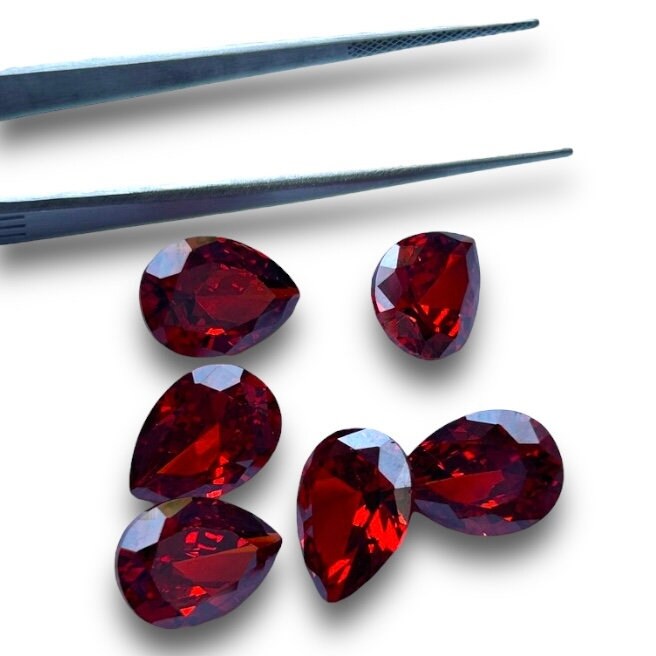 Pear Shape Cubic Zirconia AAAAA Quality Cubic Zirconia Pear Shape Multi ...