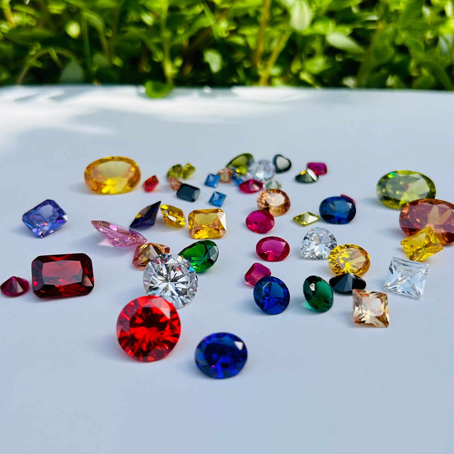 Bulk Semiprecious Cubic Zirconia Faceted Mix Shape Wholesale Lot AAA ...