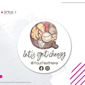 Circle Custom Labels, Charcuterie Board Sticker, Social Media Packaging ...