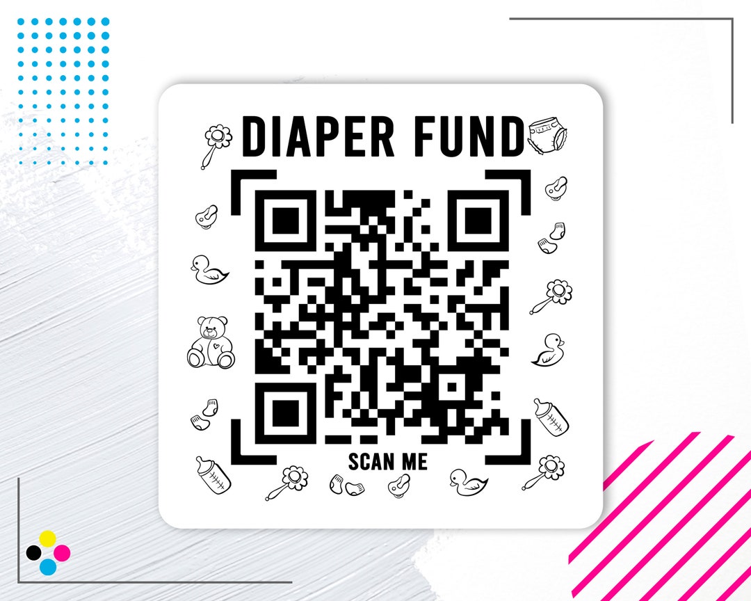 Custom Baby Shower QR Code Sticker, Personalized Party Favors Labels ...