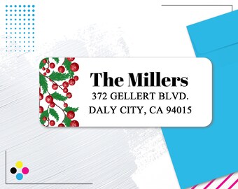 Holiday Address Labels Return Address Labels Christmas - Etsy