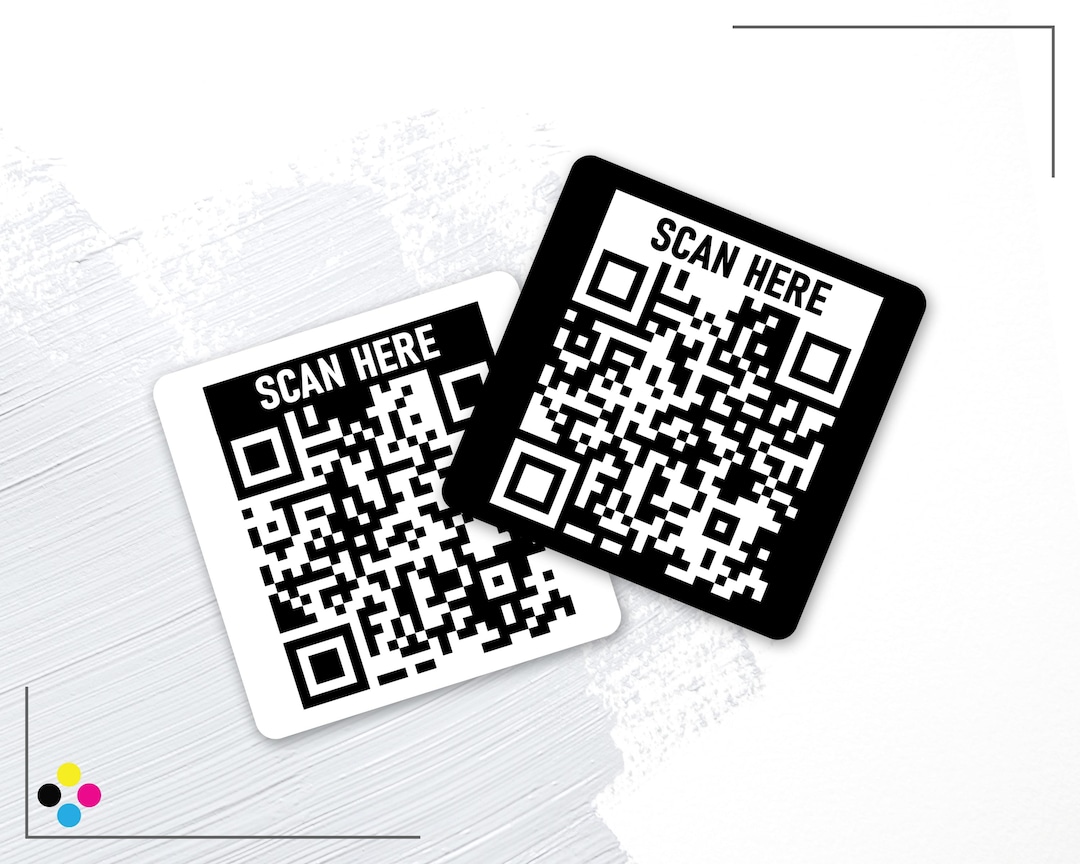Custom Scan Here QR Code Stickers, Personalized Packaging Product ...